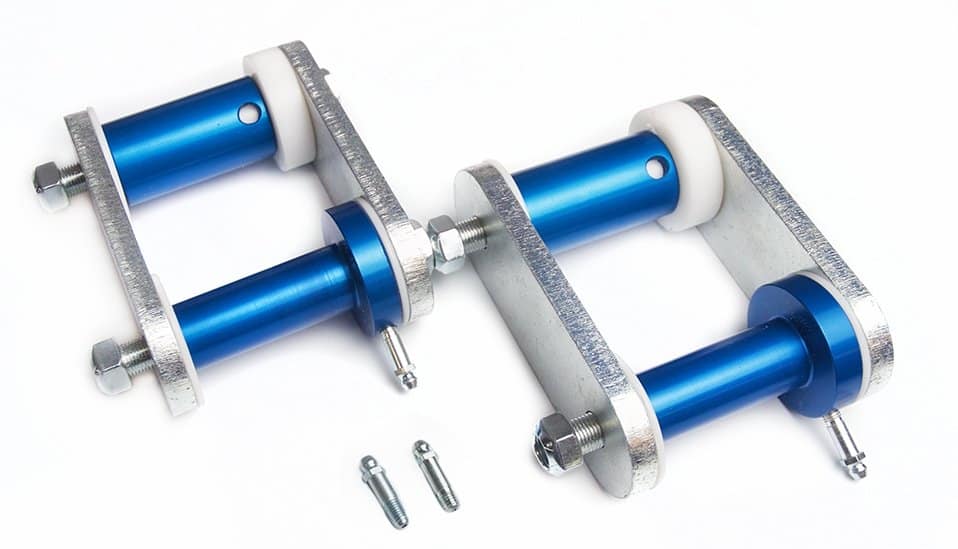 1964-1973 Mustang Del-A-Lum Bushings and Shackle Kit (For Caltrac Bars ...